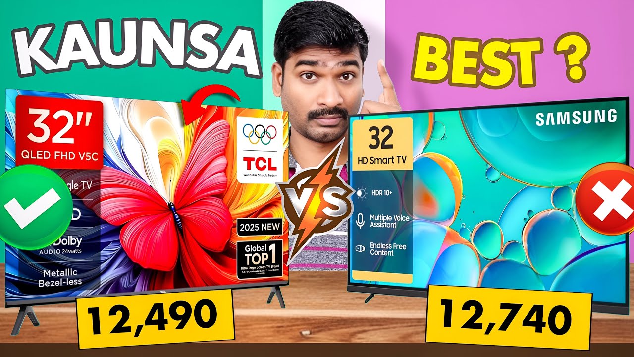 TCL V5C Vs Samsung H4500 - Which is Best 32 inch TV 2025 ? Samsung Vs ...