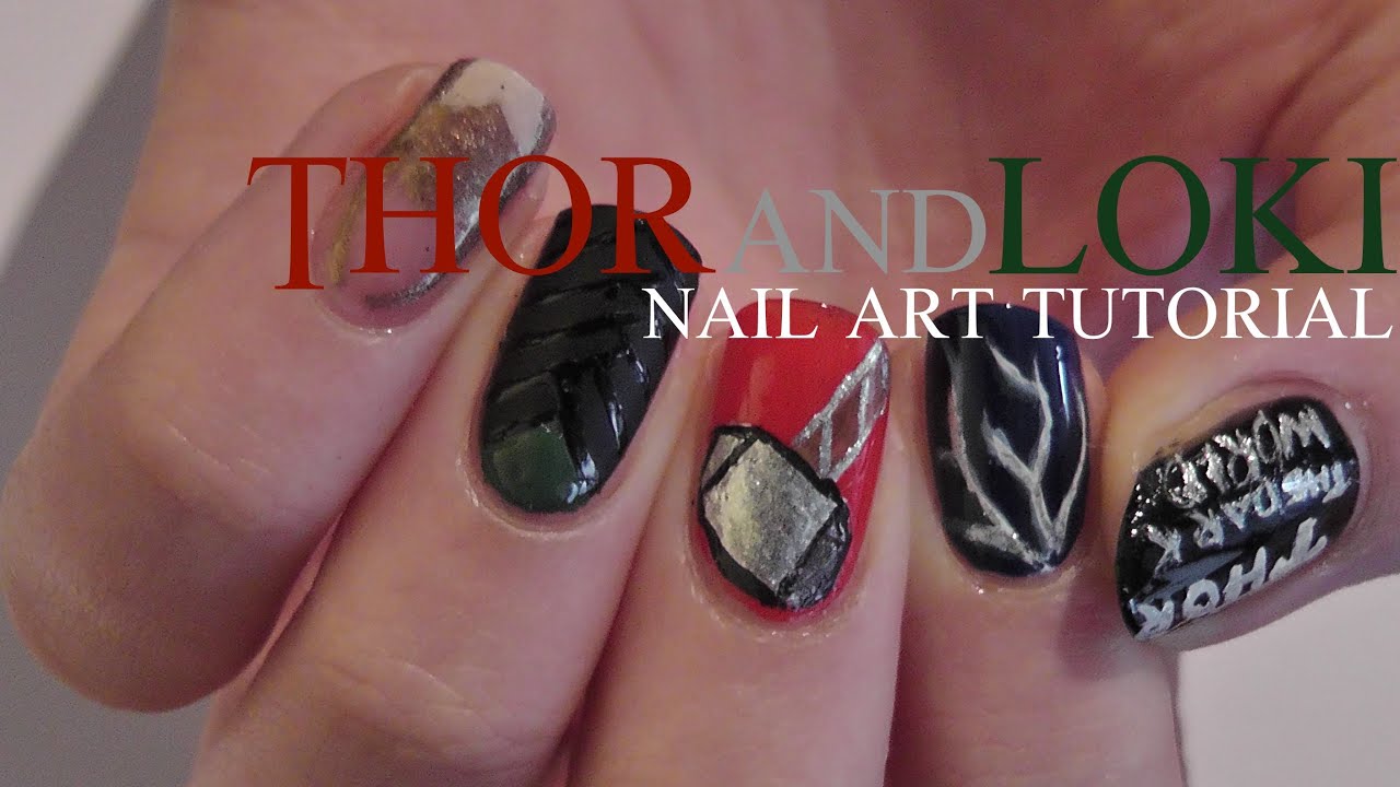 Thor and Loki Nail Art Tutorial - YouTube