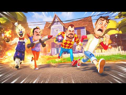 SÜPER GÜÇLERİ İLE SALDIRDILAR 😱 Hello Neighbor - Dark Riddle - Ice Scream
