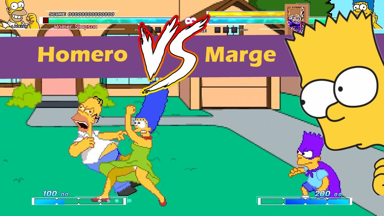 Marge Simpson Vs Homer Simpson High Level Insane Mayhem Fight Youtube