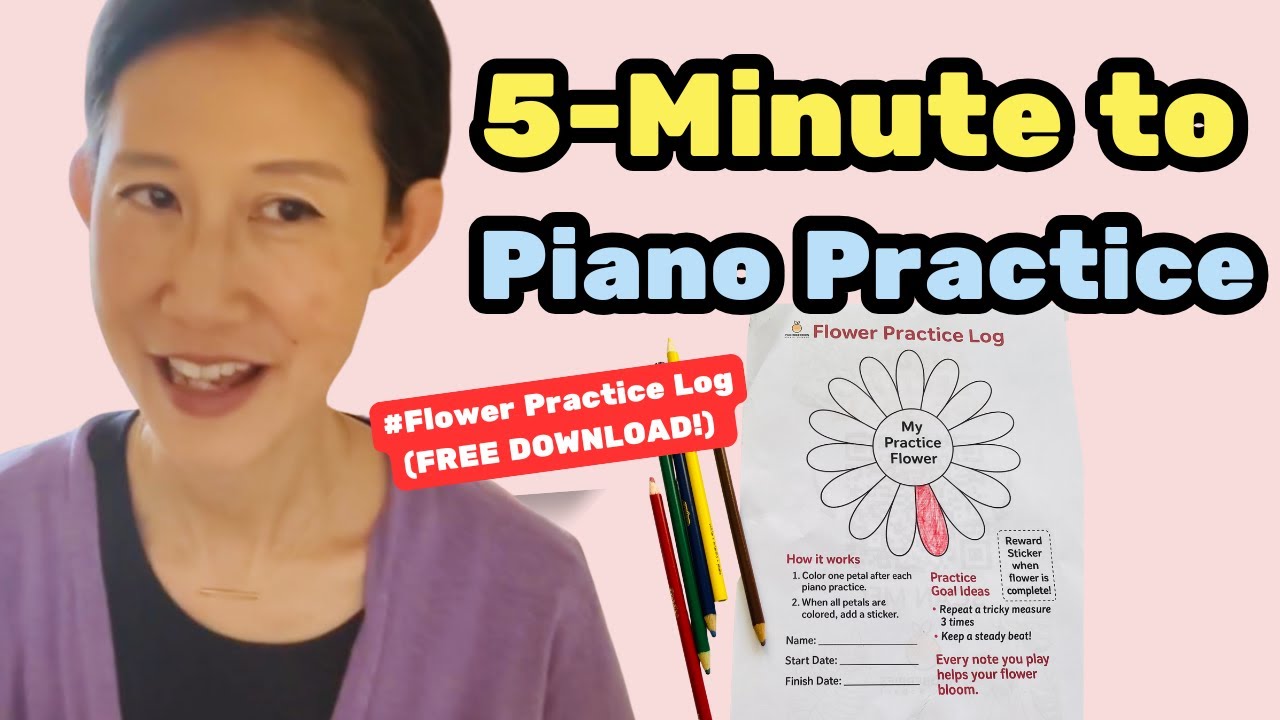 Download a FREE Flower Practice Log to Make Piano Practice Fun And Easy ...