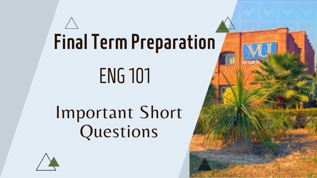 ENG101 Final Term Exams 2024 preparation | ENG101 Final Term Notes ...