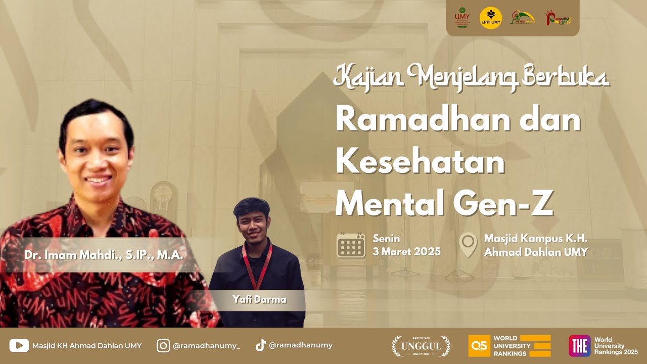 Kuliah Ramadhan "Ramadhan dan Kesehatan Gen -Z" | Dr. Imam Mahdi. S.IP ...