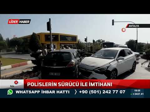 Manavgatta trafik polisinin sürücü ile imtihanı