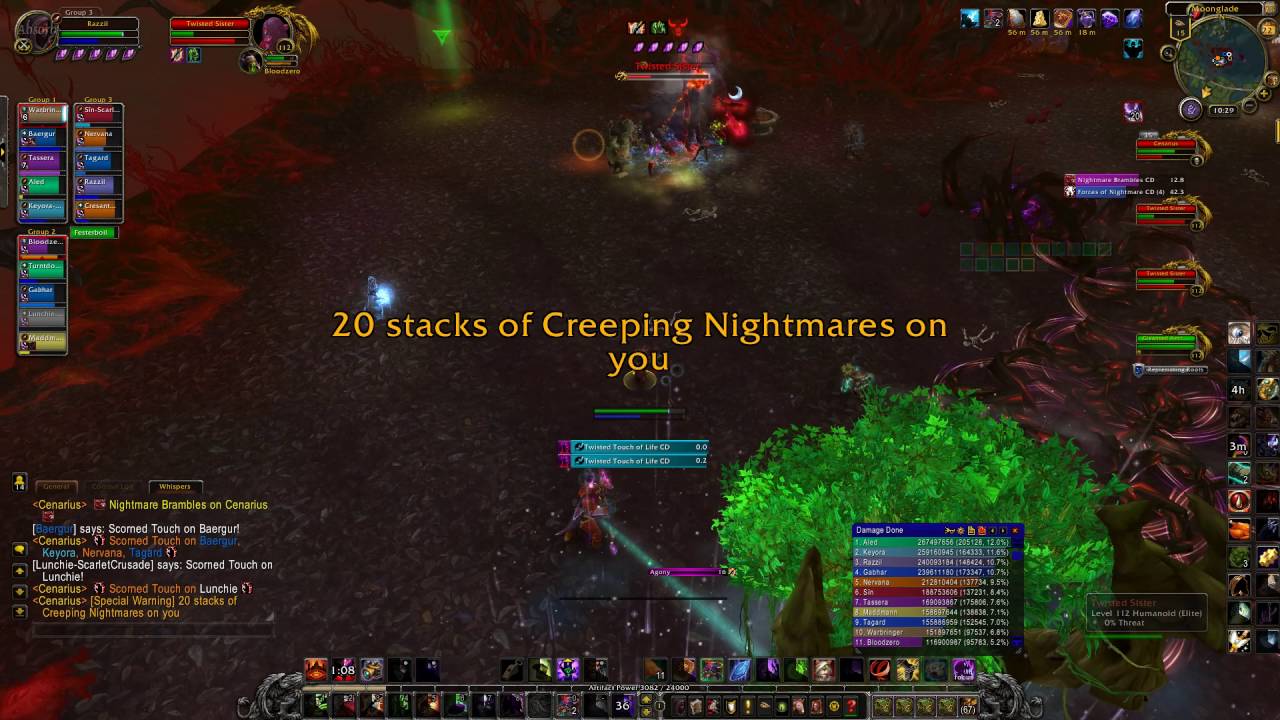 World Of Warcraft - Cenarius Emerald Nightmare boss battle - YouTube