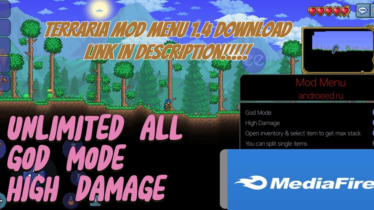 TERRARIA 1.4.4.9.6 🎮🎯MOD MENU DOWNLOAD!!!👾 MEDIAFIRE LINK🔗 - YouTube