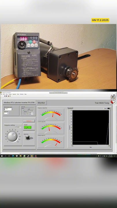 Truyền thông Modbus RTU Labview với biến tần FR-D700 #tudonghoa # ...