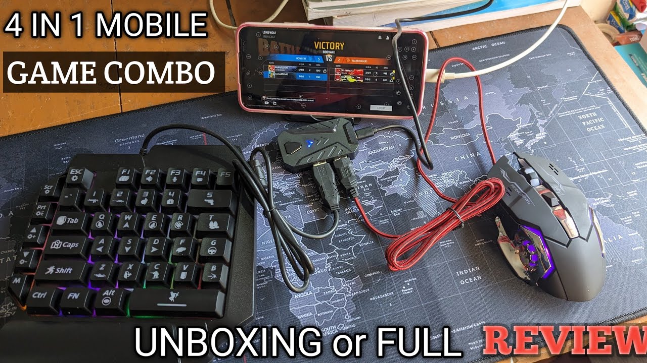 Mouse or keyboard for mobile gaming and unboxing in full tutorial 4 in ...