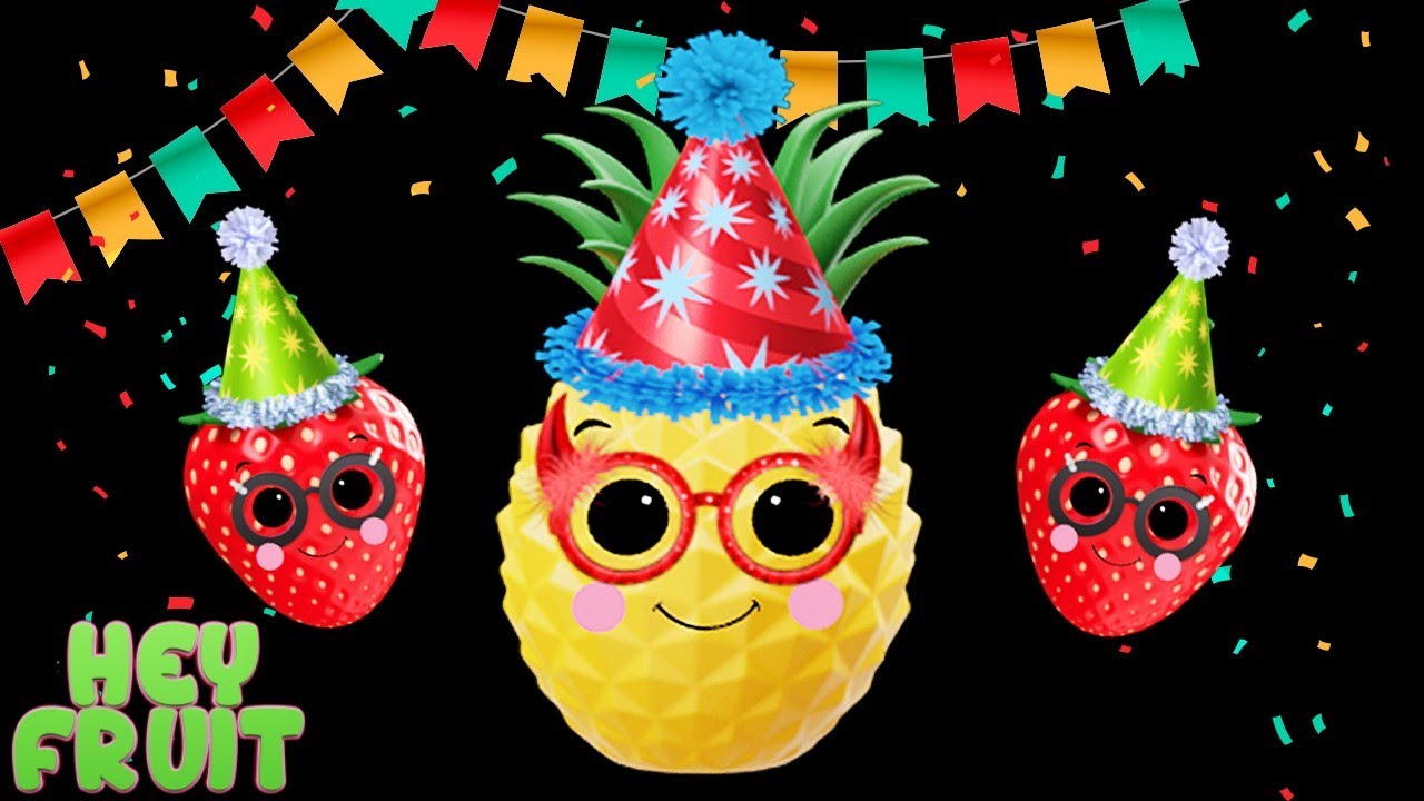 Fruits Birthday party Dance - Fun Dance Video with music and animation ...