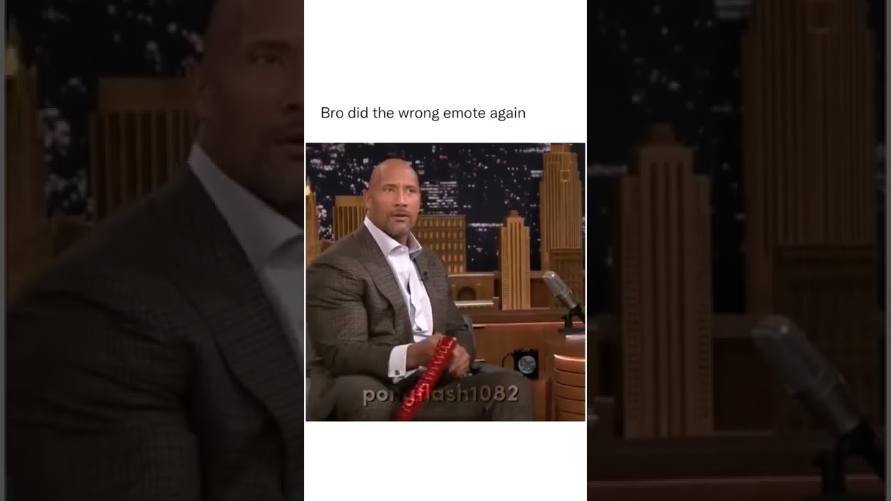 the rock does the wrong emote again - YouTube