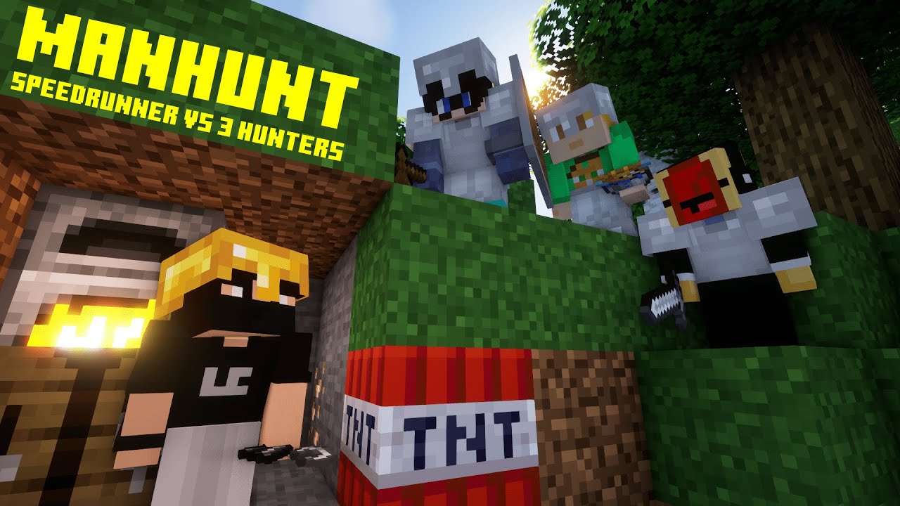 Minecraft Speedrunner VS 3 Hunters - YouTube