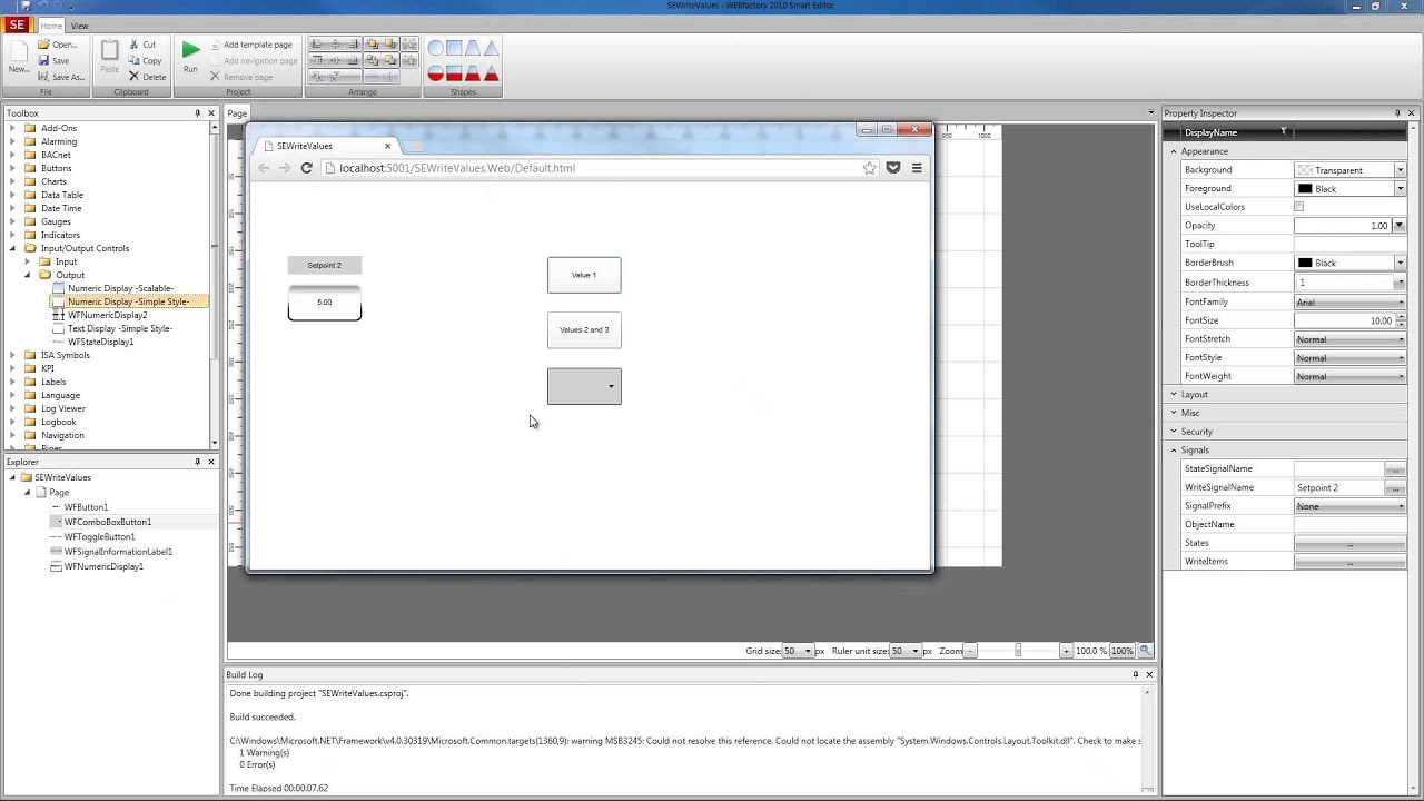 WEBfactory Smart Editor: Writing values to a PLC - YouTube