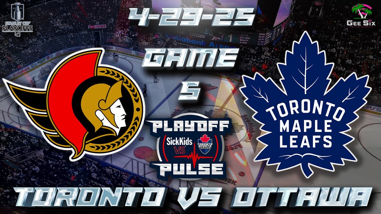 4-29-25 Ottawa Senators vs Toronto Maple Leafs Game 5 Game Audio | NHL ...