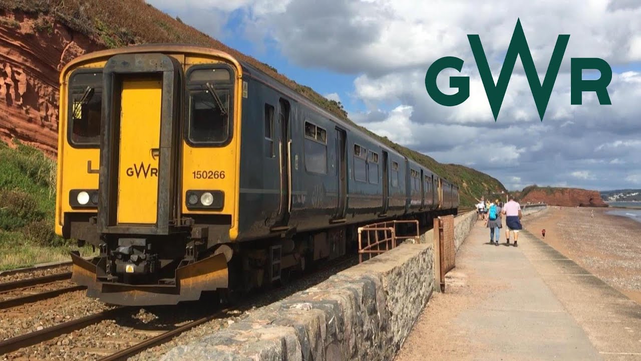South Devon Railway sea wall - Great Western Railway - Class 143 Pacer ...
