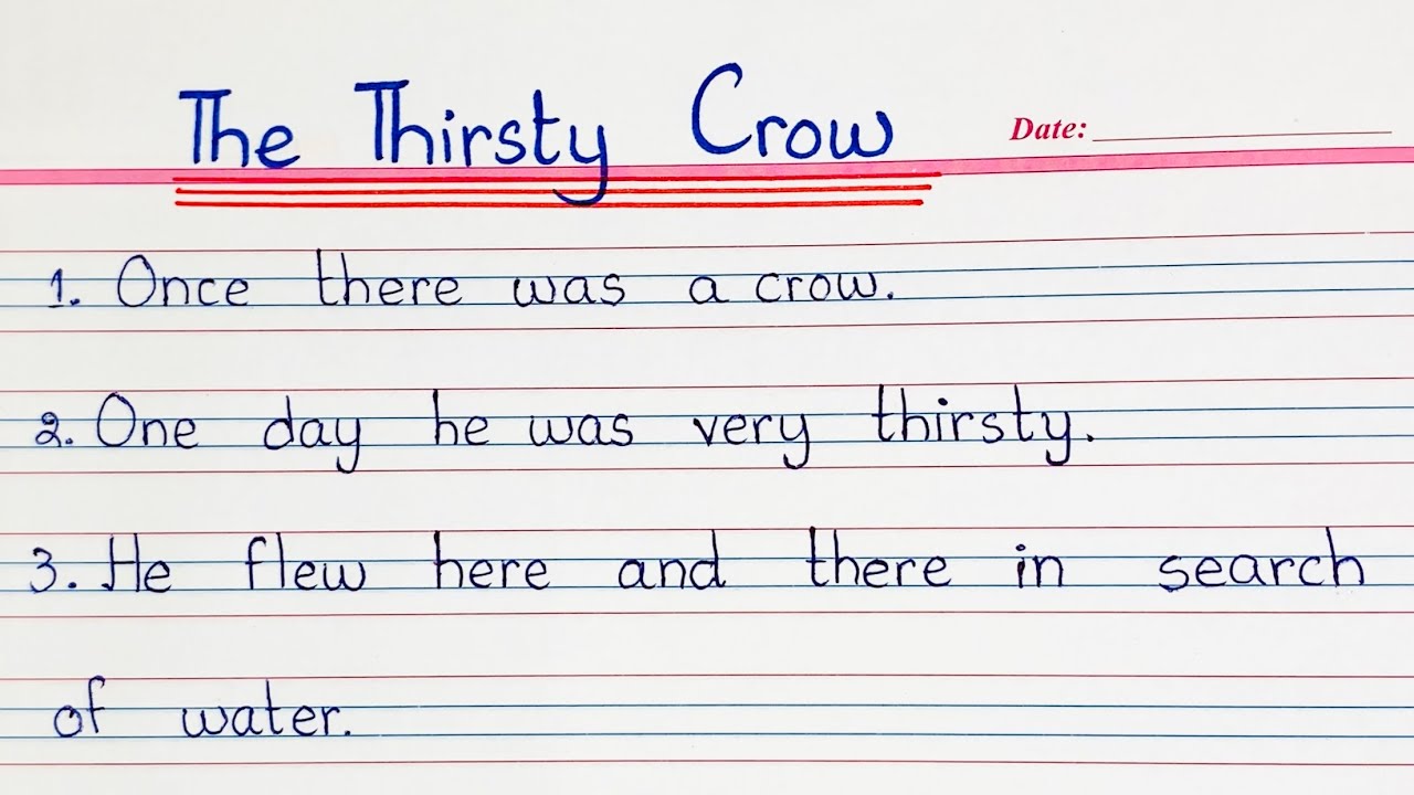 Ten lines on Thirsty Crow |Thirsty Crow ten lines essay | Thirsty Crow ...