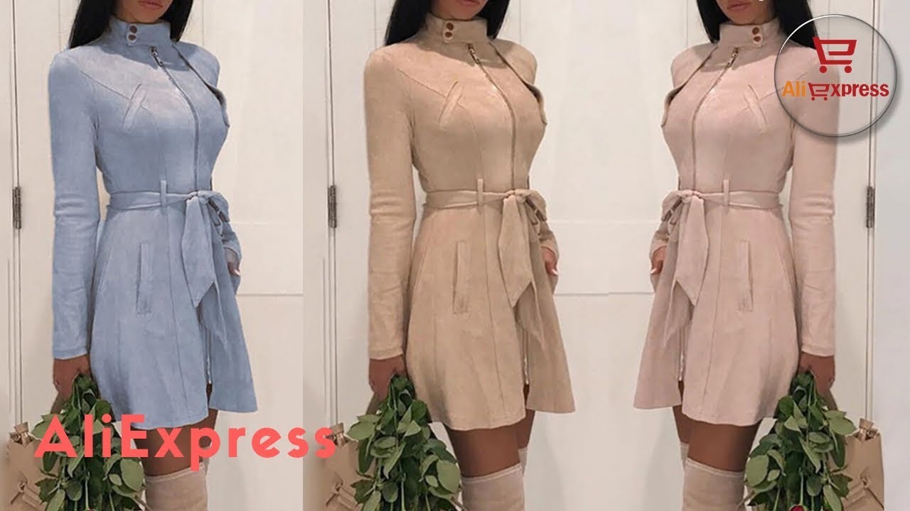 Dress From AliExpress. 2XL Faux Leather Dress Long Sleeve Mini Dresses ...
