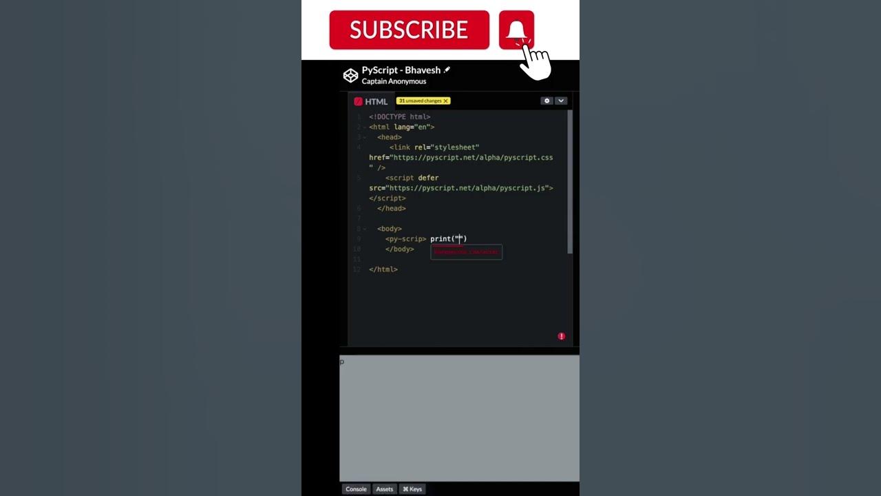 Pyscript Run Python In The Browser Youtube