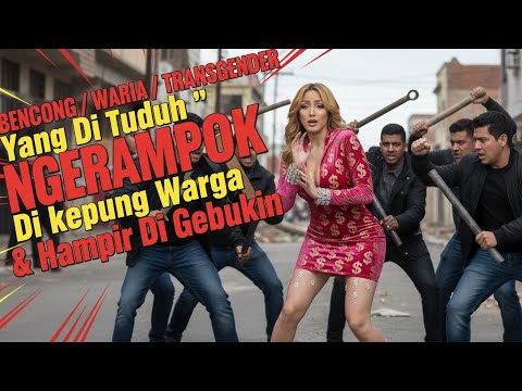 Bencong / Waria / Transgender Accused of Robbing, Surrounded by Residents & Almost Beaten