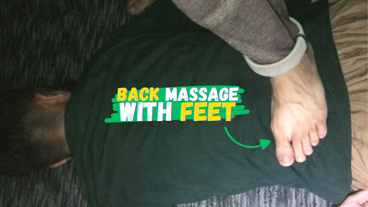 Full Back Massage ASMR For Sleep & Back Scratch | Massage With Feet ...