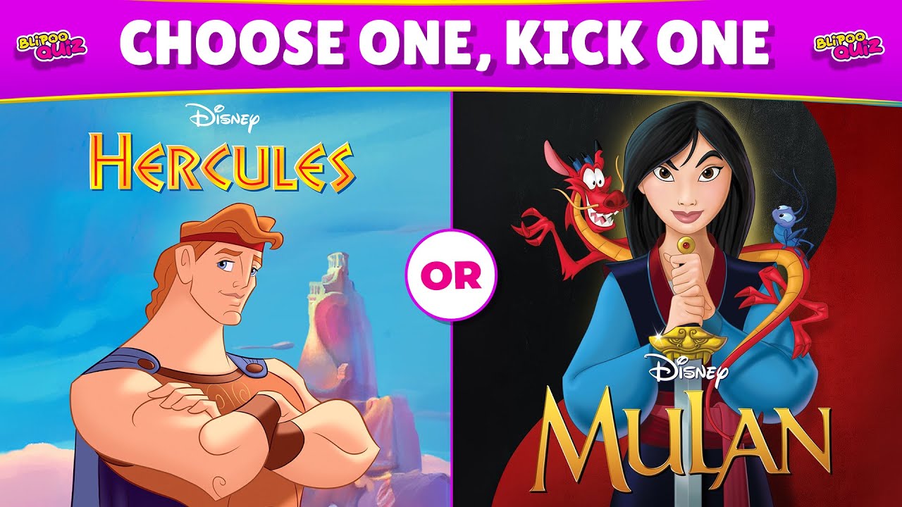 CHOOSE ONE, KICK ONE - ANIMATED MOVIES [Disney, Pixar, spider-man ...