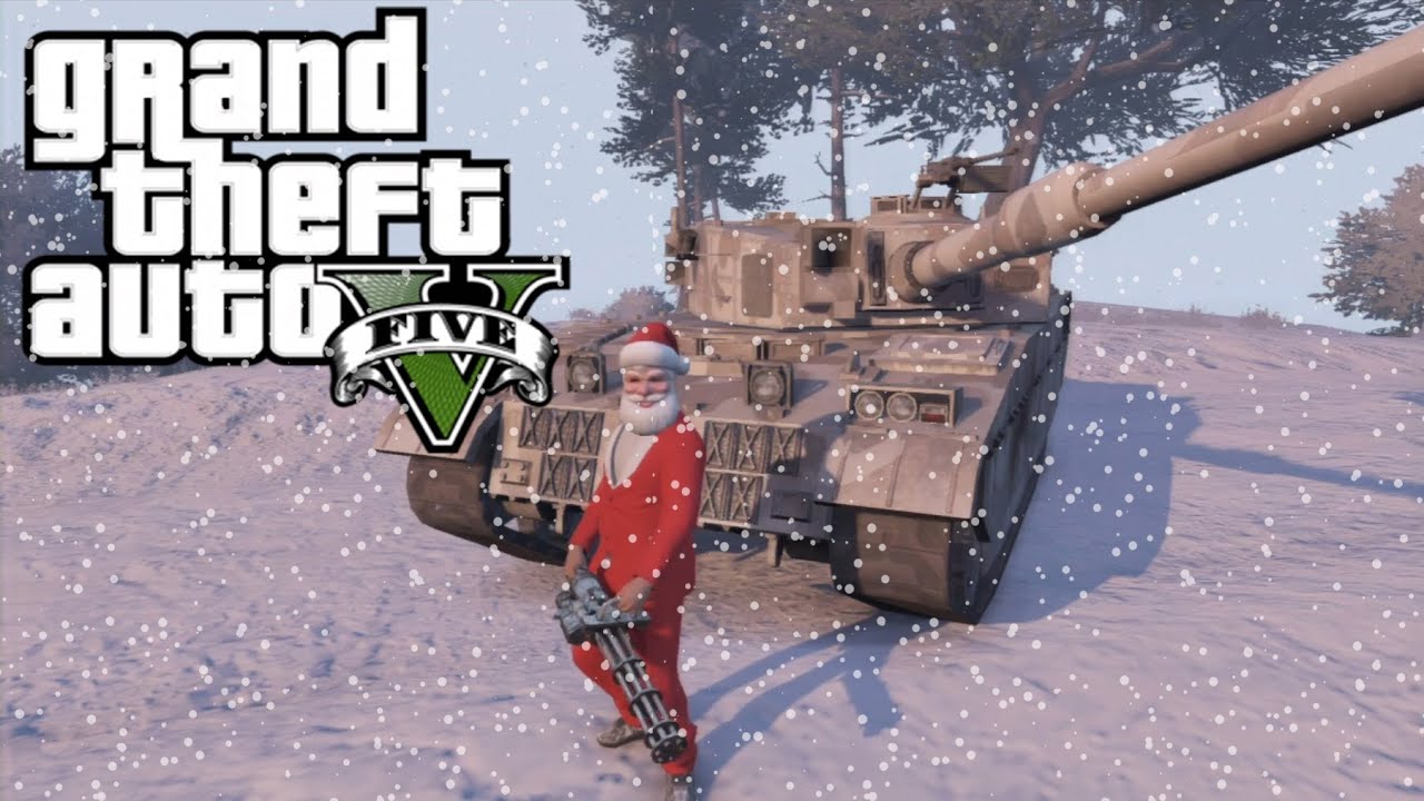 Santa's New Toy (GTA Online - Snow - Tank - Police Chase) - YouTube
