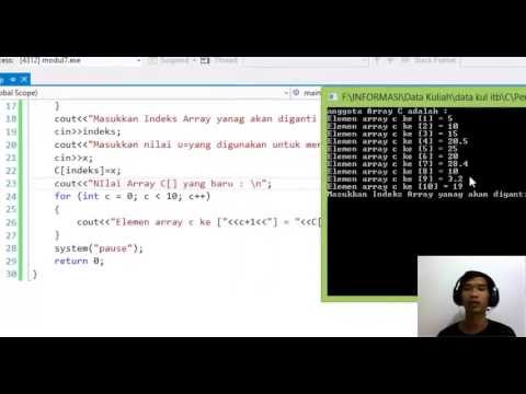 modul7.2 Inisialisasi Array 1 dimensi pada c++ - YouTube