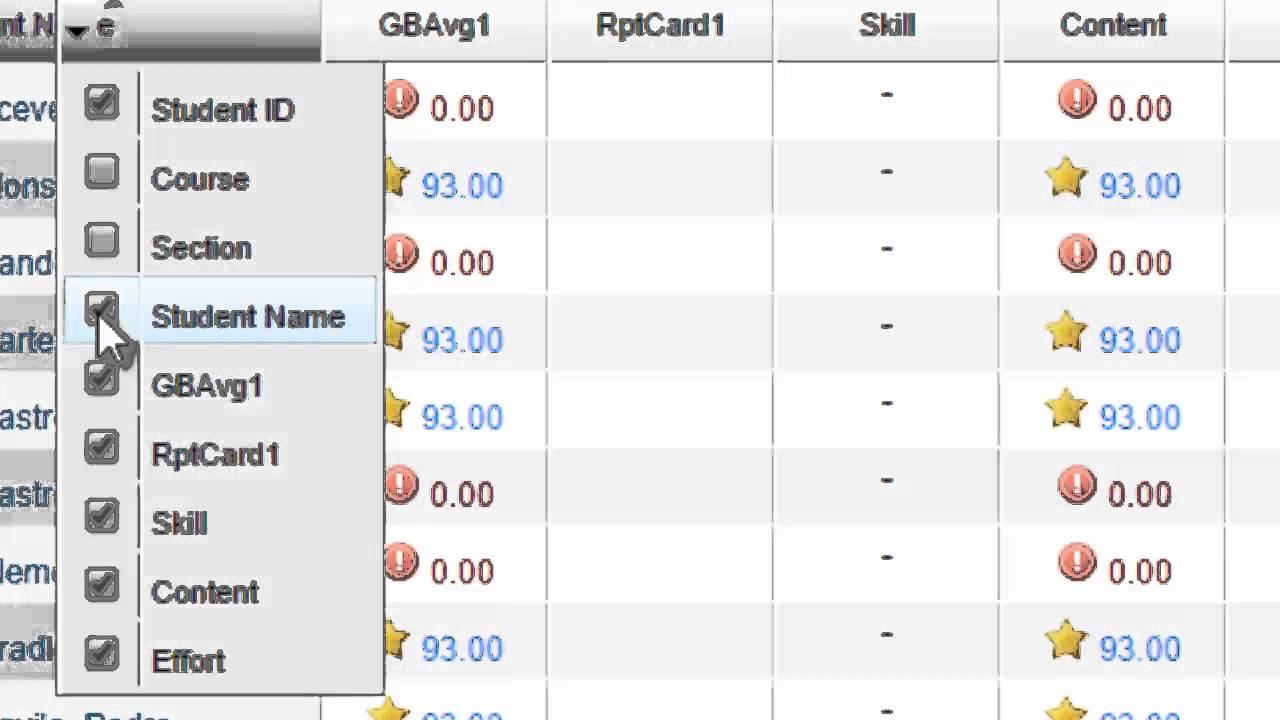 Displaying Current Grades using only Student ID numbers in Skedula ...