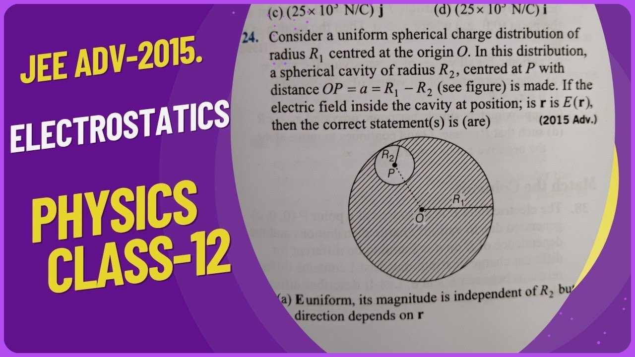 JEE ADVANCE -2015 | Electrostatic | PHYSICS | CLASS-12 - YouTube