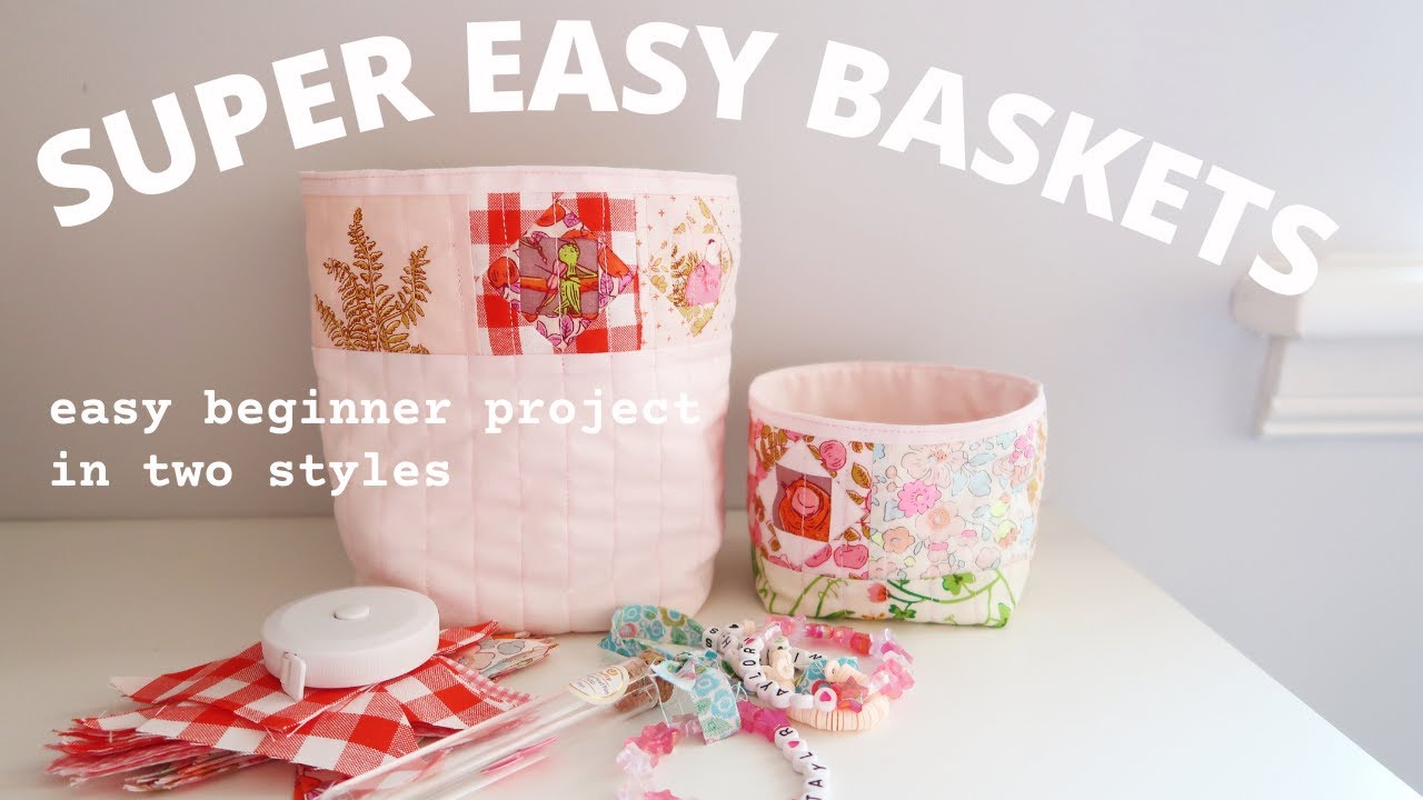 Super Easy Basket Sewing Tutorial ️ How to make a reversible Patchwork ...