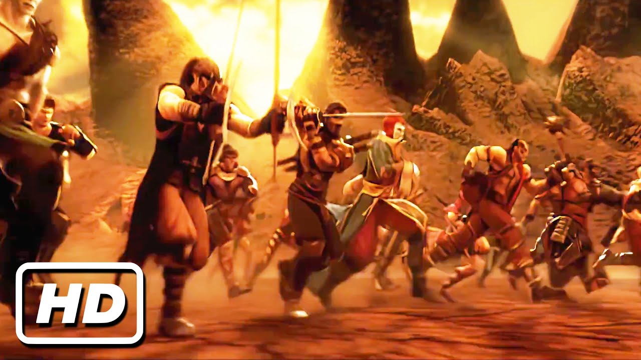 Entire MK Roster Fights EPIC BATTLE ROYAL Scene! | Mortal Kombat - YouTube