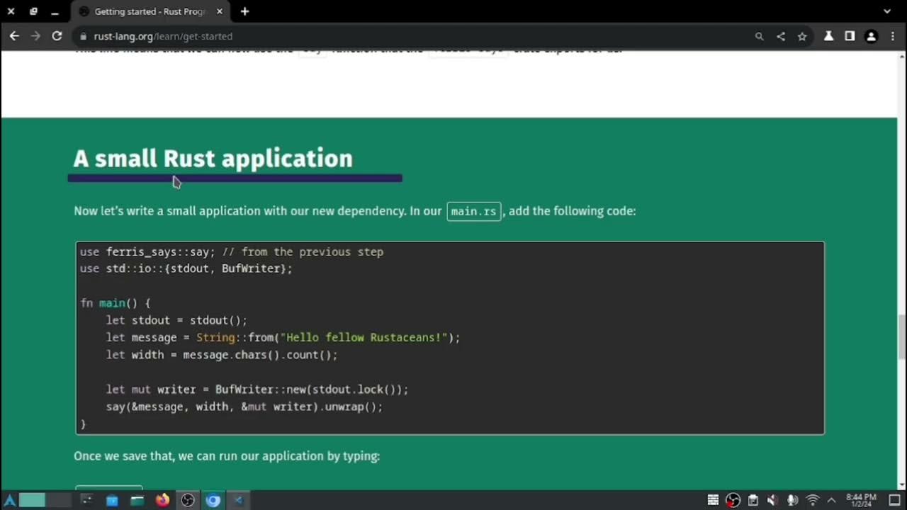 Rust || Install || Print Hello World ||Day 1 - YouTube