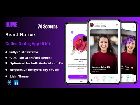 Hume - Dating React Native App Ui Kit | Light Theme - YouTube