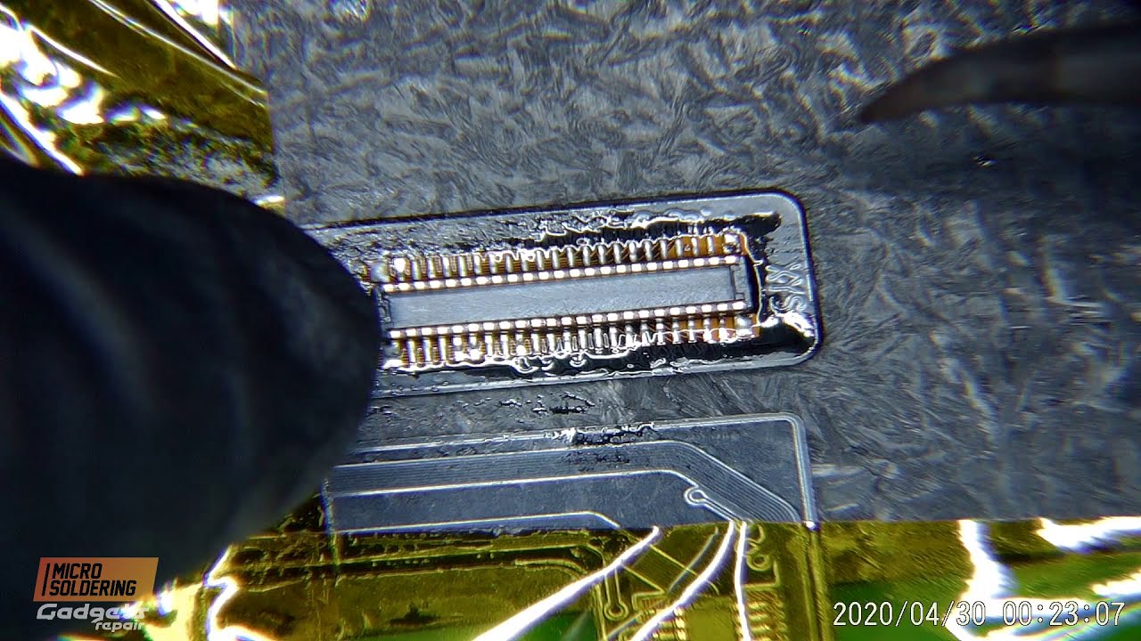 fpc connector repair on ipad air - YouTube