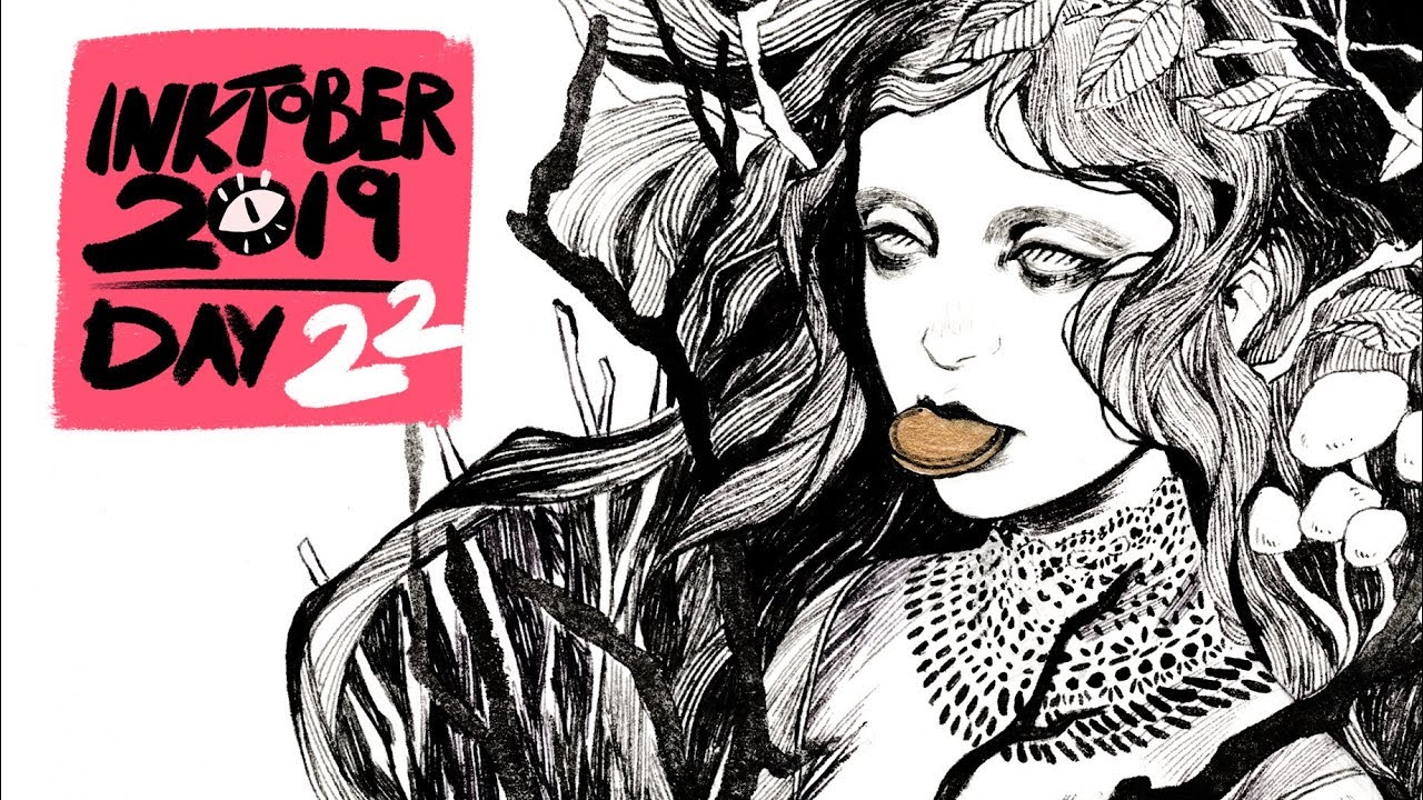Inktober - Trying new/old paper - YouTube