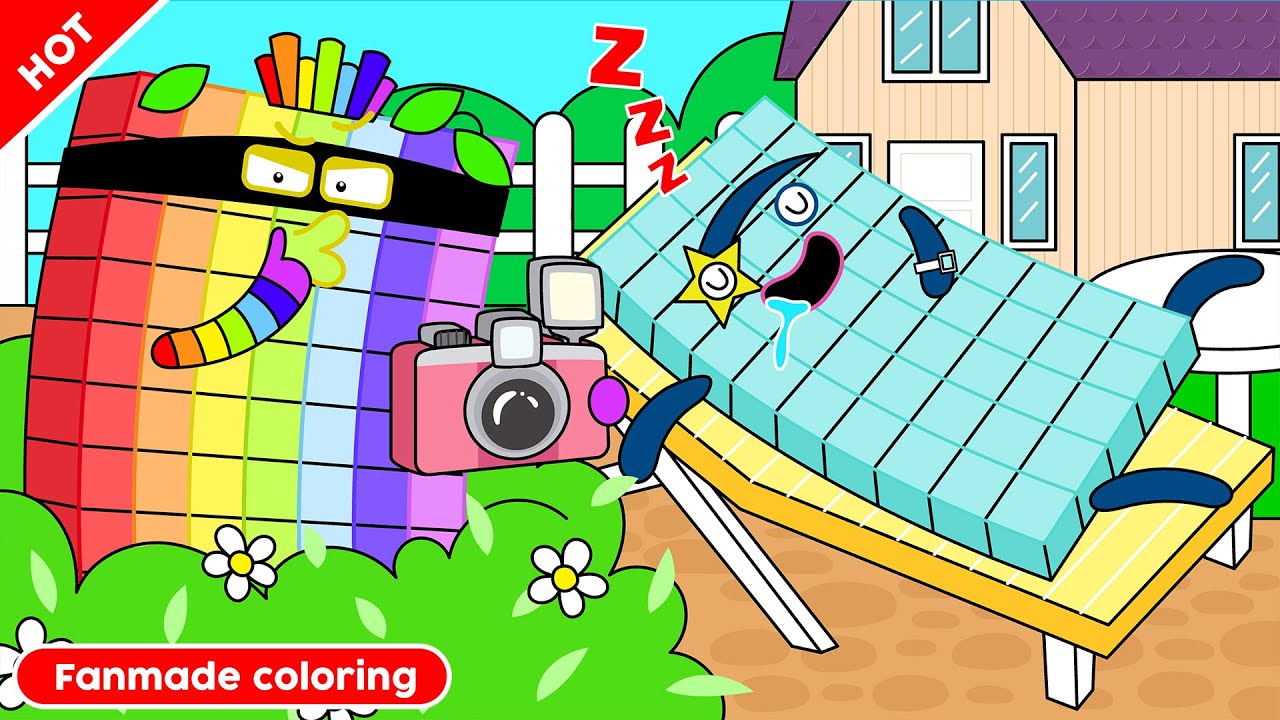 NB 50 Has A Secret Fan! Numberblocks Fanmade Coloring Story - YouTube