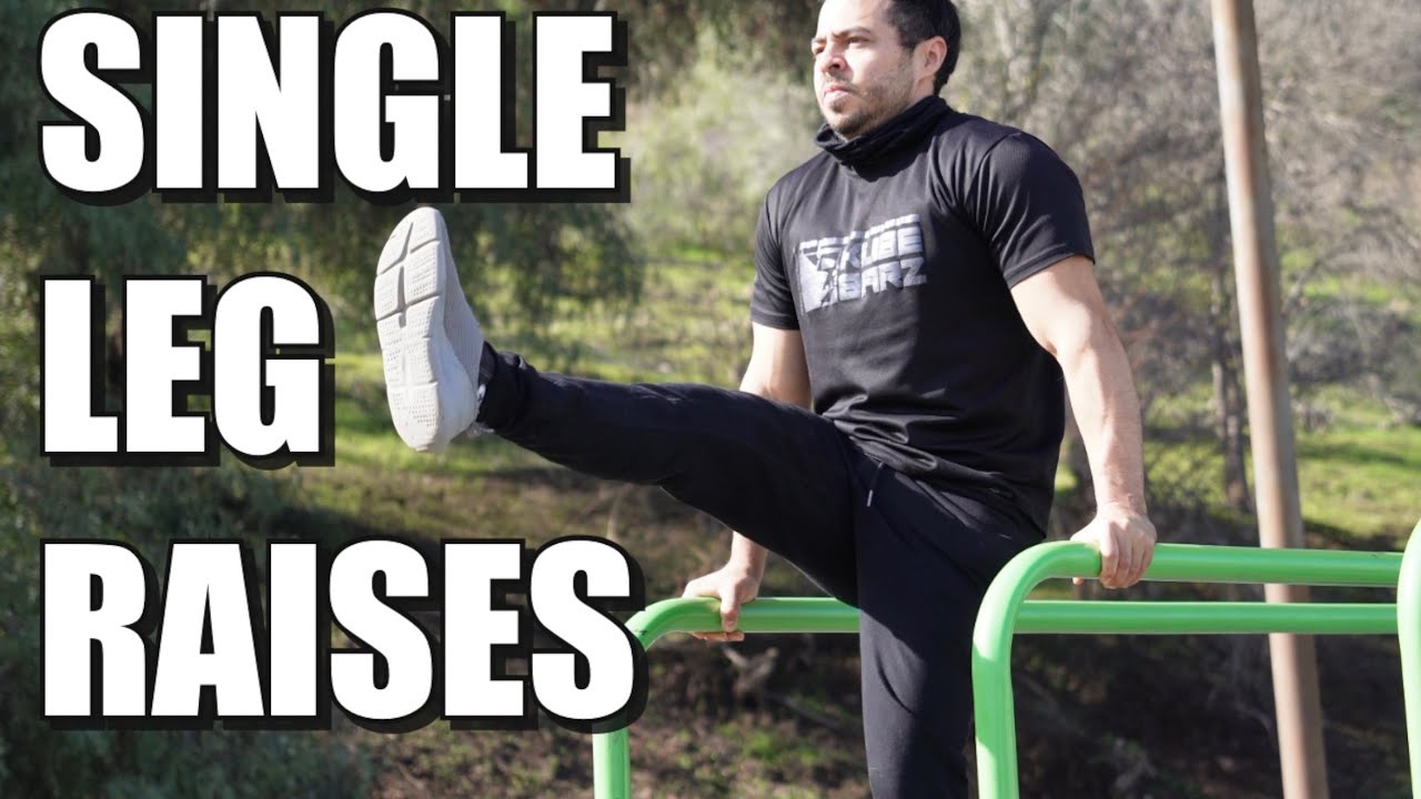 SINGLE LEG RAISES (Parallel Bars) | Elevaciones 1 Pierna (Barras ...