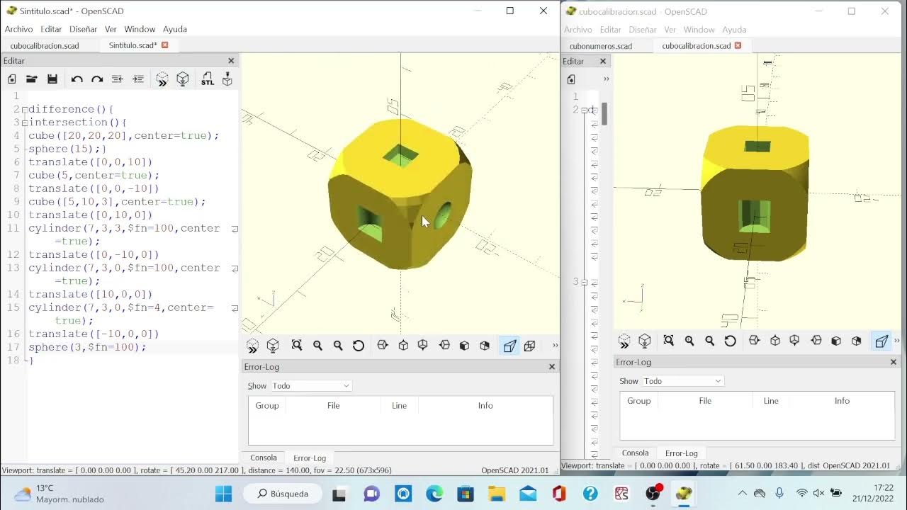 CUBO DE OPENSCAD - YouTube
