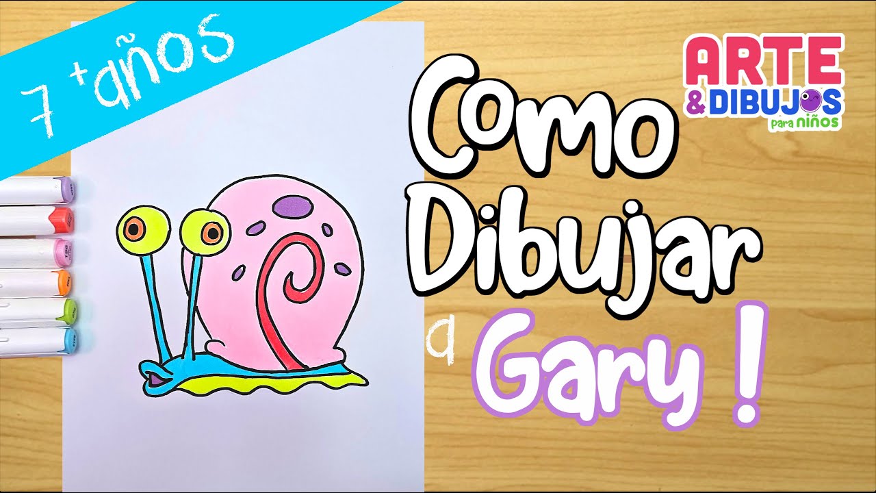 Como dibujar a GARY | BOB ESPONJA | Arte y Dibujos para Niños - YouTube