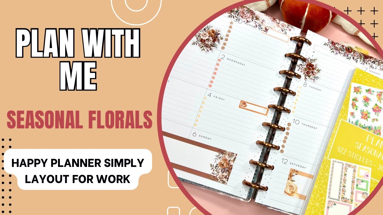 PLAN WITH ME IN MY WORK PLANNER | SIMPLY LAYOUT CLASSIC HAPPY PLANNER ...