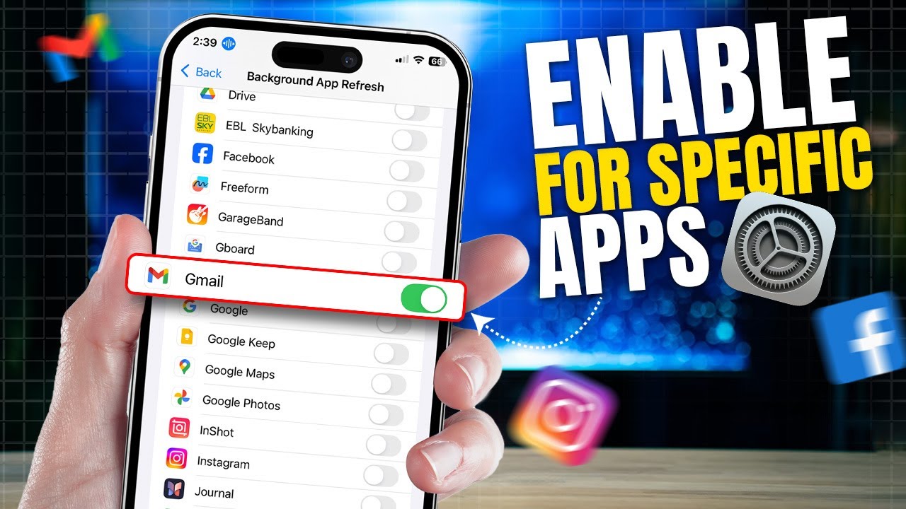 How To Enable Background App Refresh For Specific Apps On iPhone | Turn ...