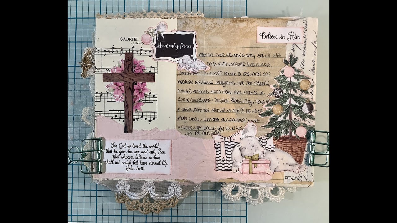 Journaling Process "Christmas In My Heart" Journal Day 21 - YouTube