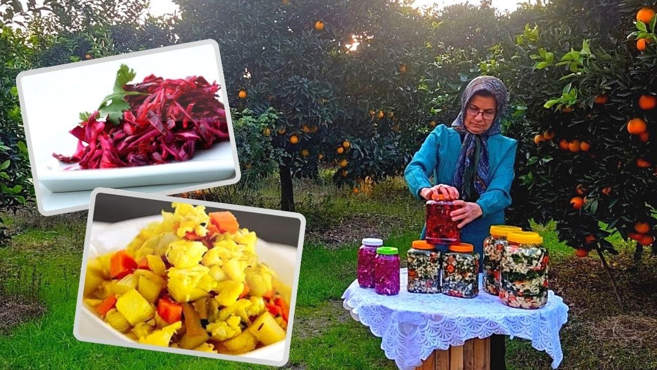 IRAN Village Life / How to make pickle | Cauliflower pickle | Pickling ...