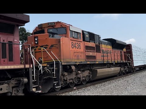 CPKC 231 with BNSF 8436! Galt Ontario Canada July 31, 2024 - YouTube