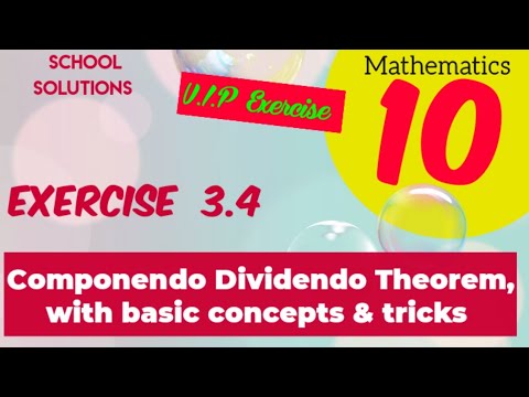 10th Class Math Exercise 3.4 || componendo Dividendo Theorem - YouTube