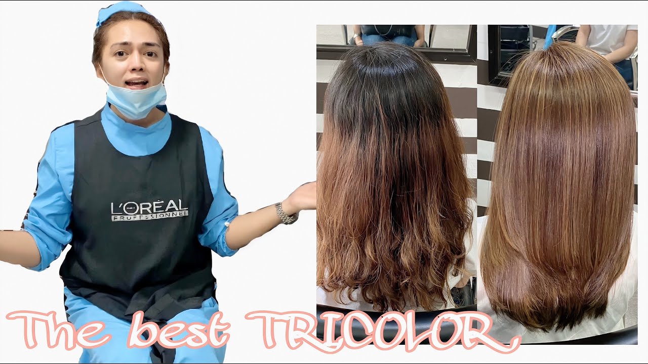 HAIR COLOR TUTORIAL FOR TRICOLOR - YouTube