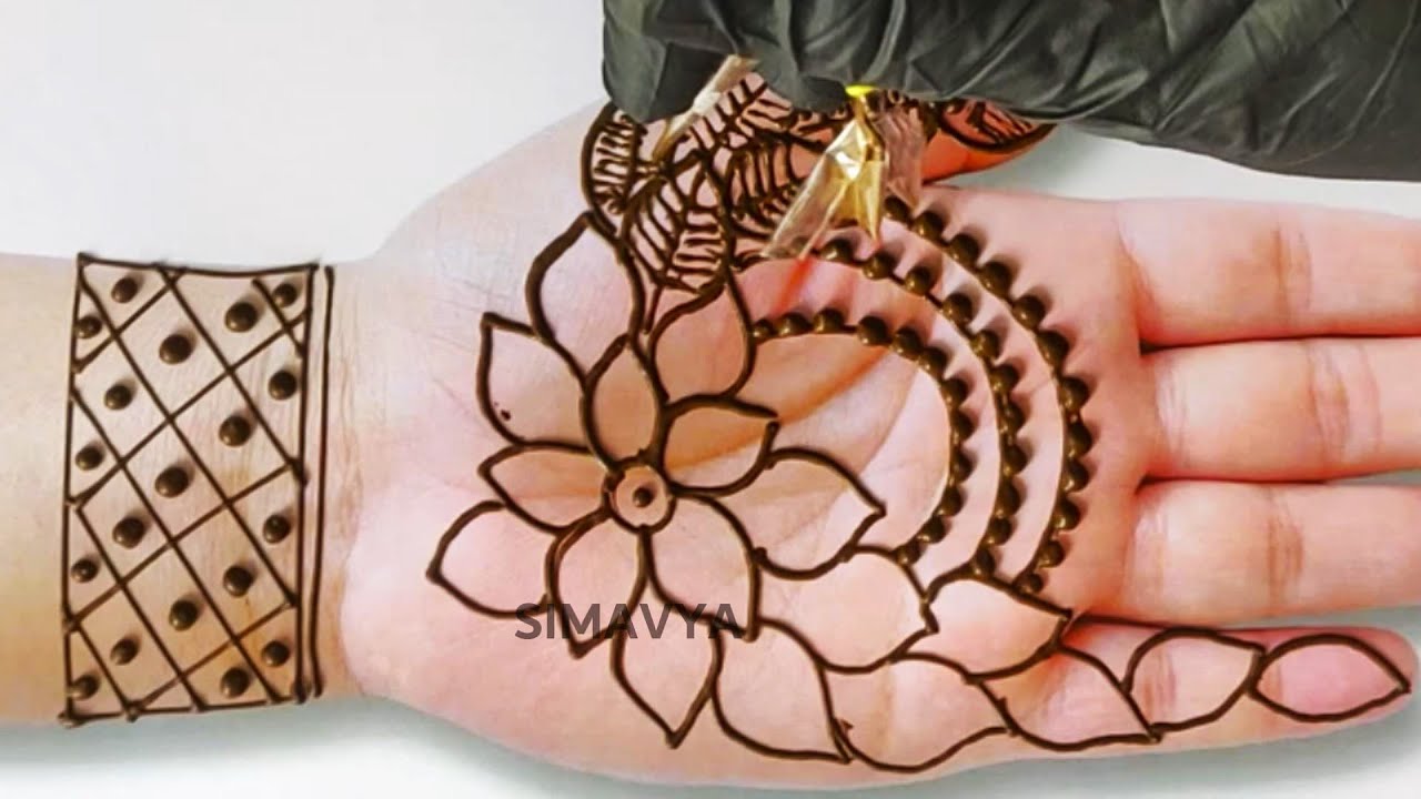 Easy Leaf Mehndi Design Tutorial for Beginners || Leaf Mehndi Design ...