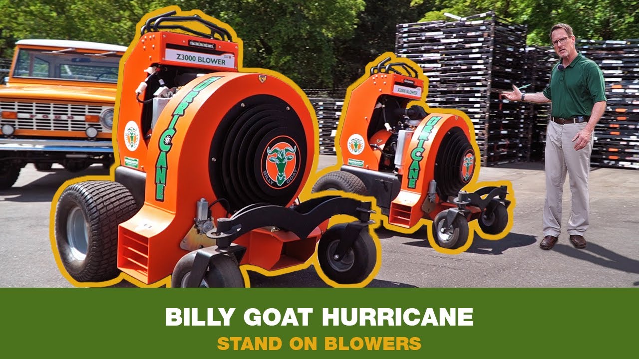Fall Open House - Billy Goat Hurricane Stand On Blowers - YouTube