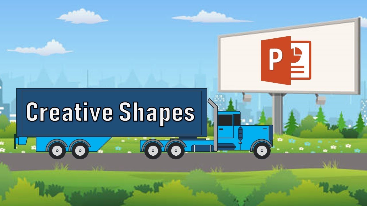How to make a Container Truck In MS PowerPoint - YouTube