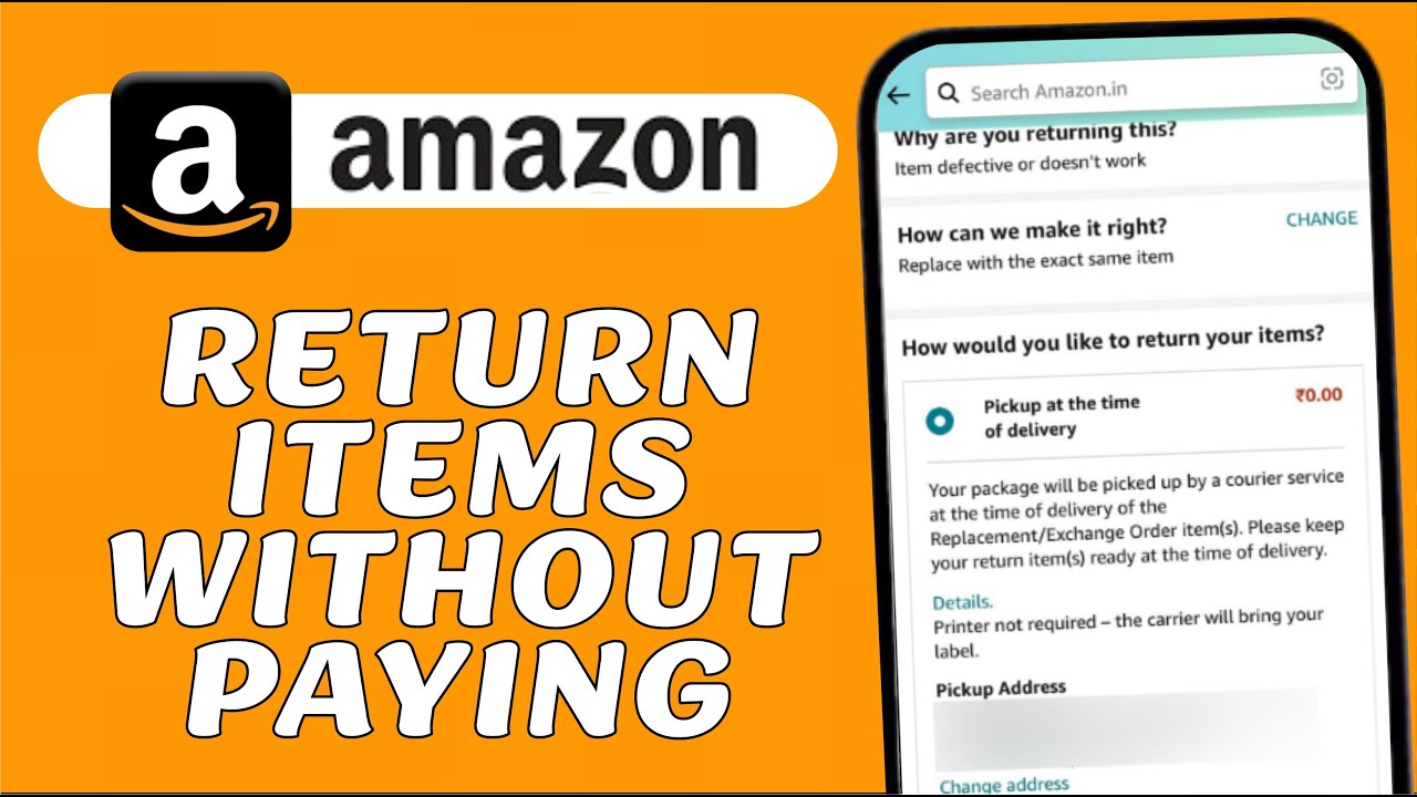 How to Return Amazon Items Without Paying Return Shipping - YouTube