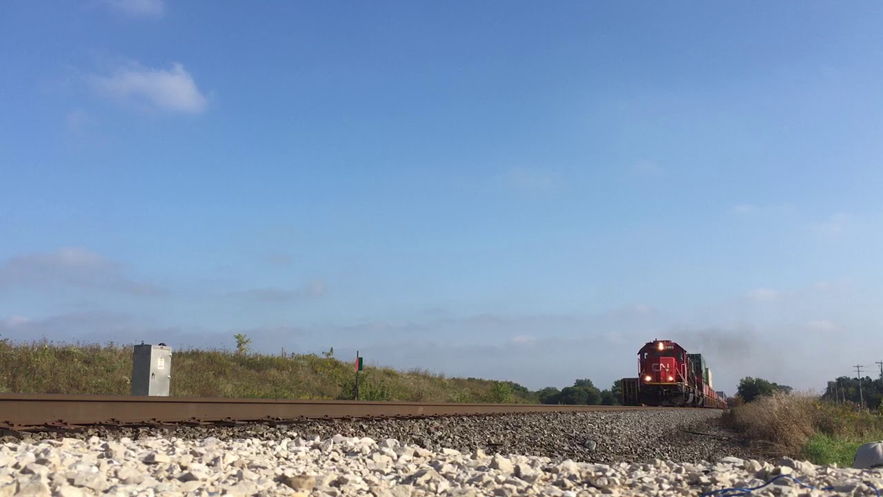 CN 5485 Northbound through Sussex WI Sep. 19, 2017 - YouTube